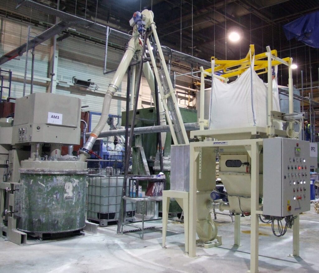 Bulk Bag Unloading & Conveying System Doses Chemicals for Construction ...