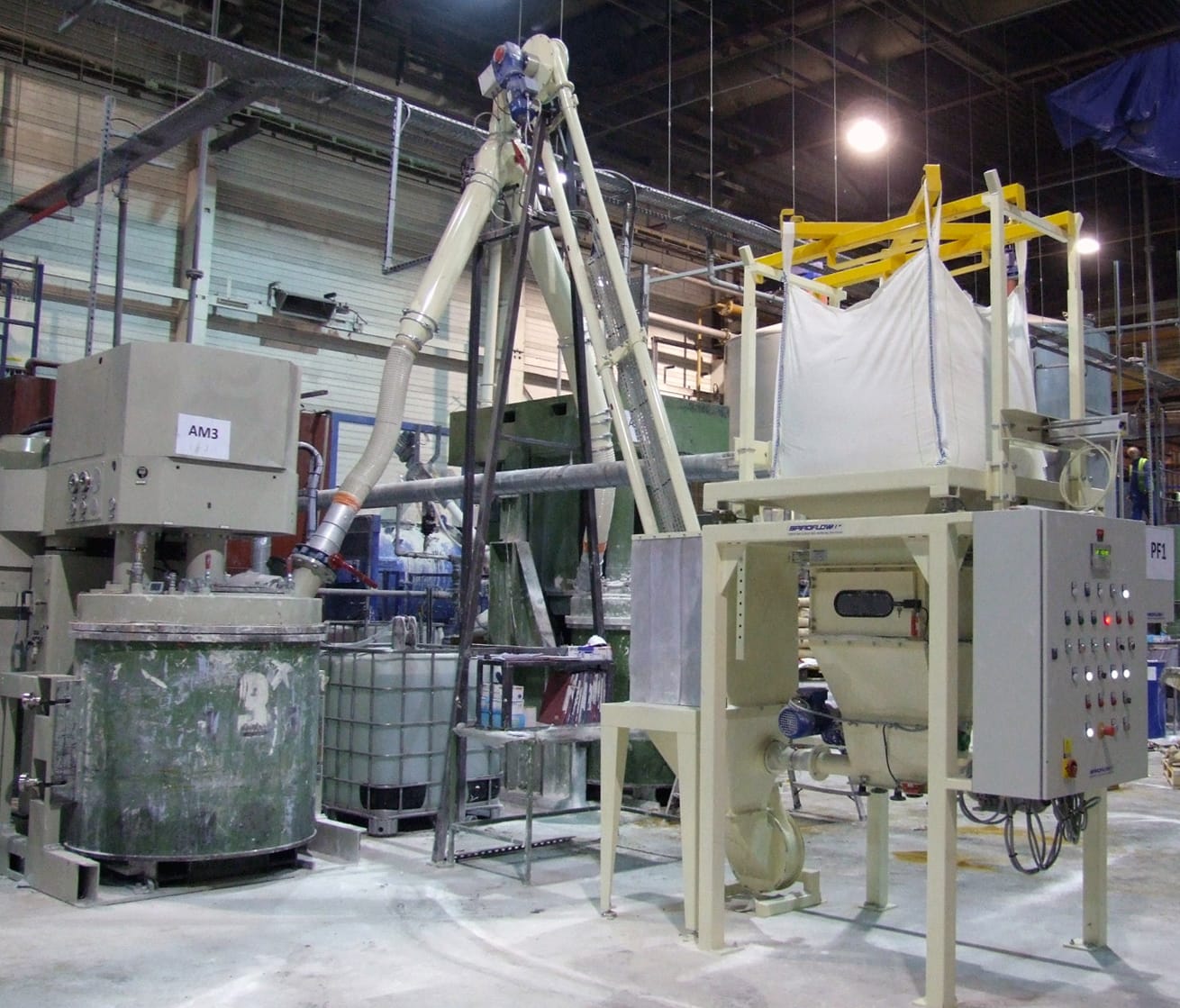 Bulk Bag Unloading & Conveying System Doses Chemicals for Construction ...